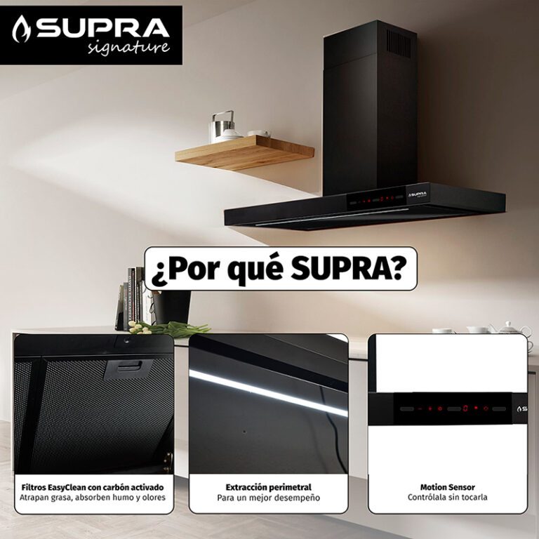 Campana extractora ALENIA 90 de pared, con panel de cristal color negro ...